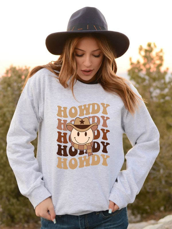 Stacked Howdy Cowboy Premium Crew – Hailey Brook Designs