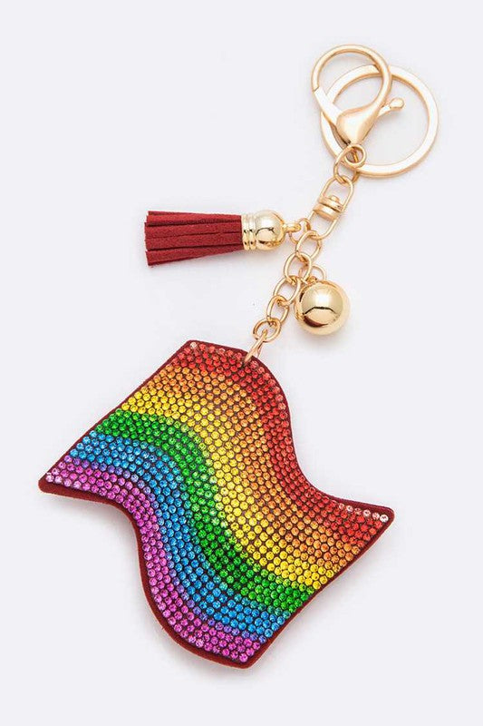 Pride Flag Rhinestone Pillow Key Chain – Hailey Brook Designs