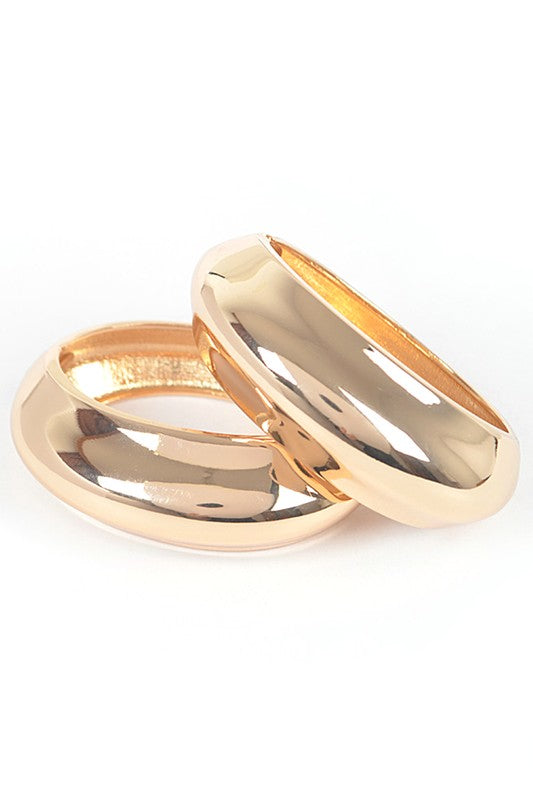 Polished 2 PC Hinged Bangle Set – Hailey Brook Designs