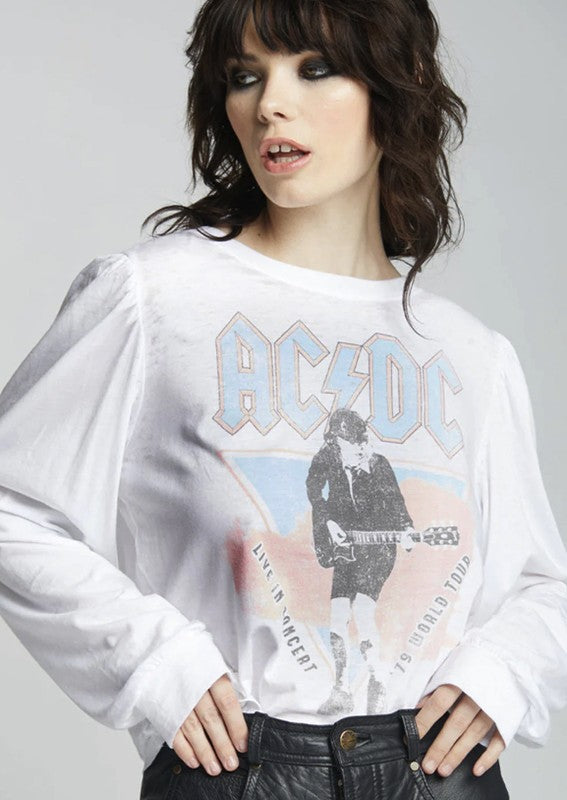 AC/DC 1979 World Tour Puff Sleeve – Hailey Brook Designs