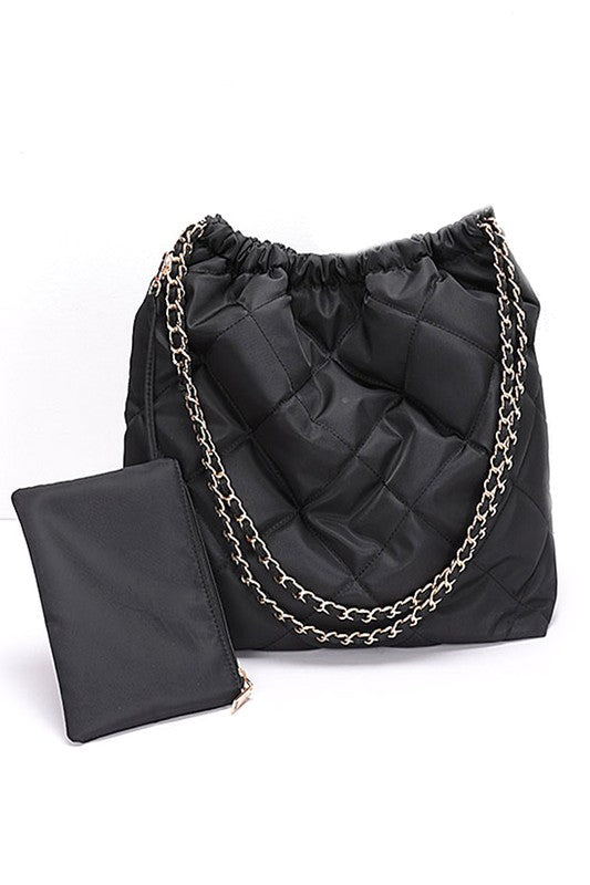 Quilted 2 In 1 Nylon Shoulder Bag Set – Hailey Brook Designs