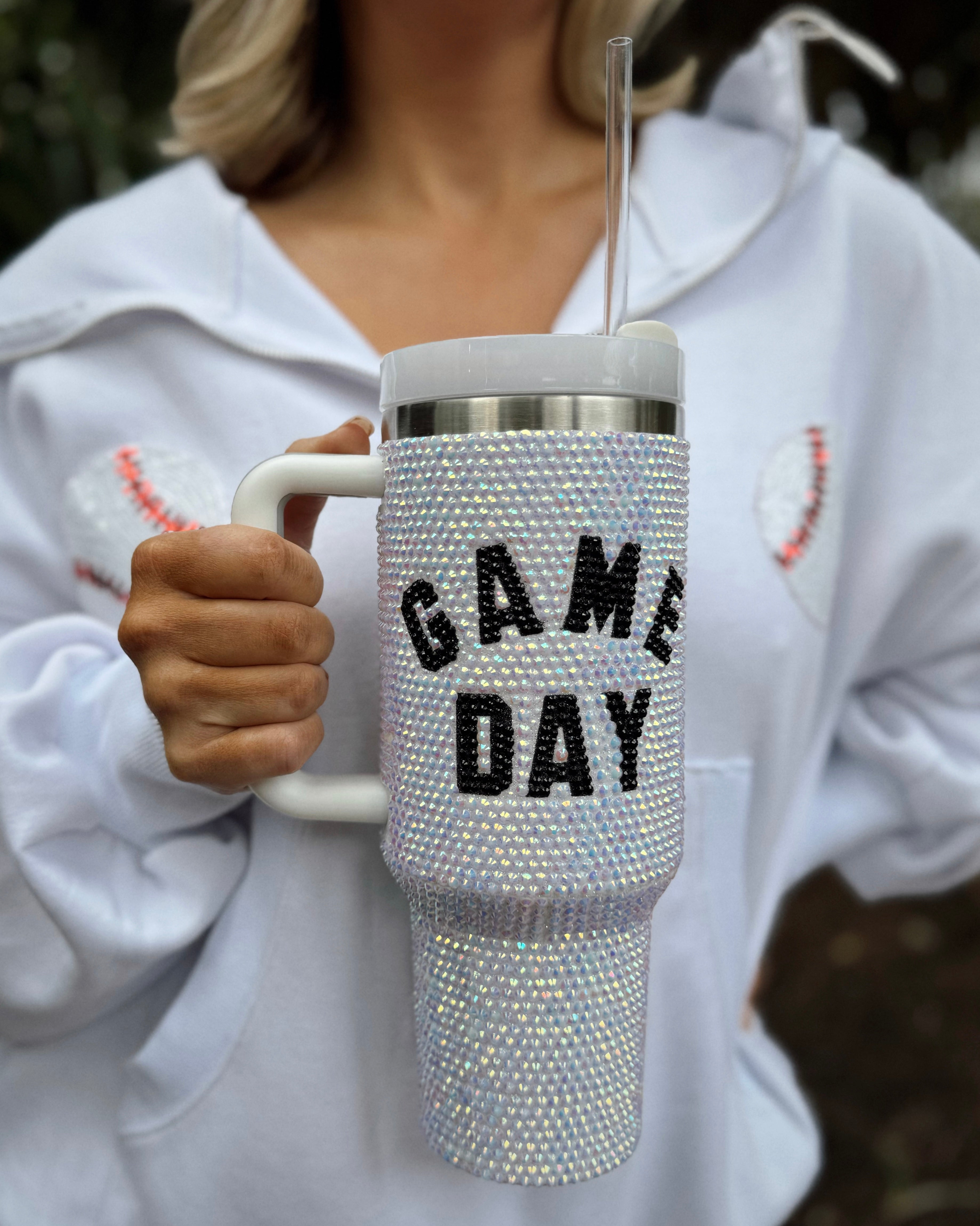 40 Oz. Crystal GAME DAY Tumbler – Hailey Brook Designs