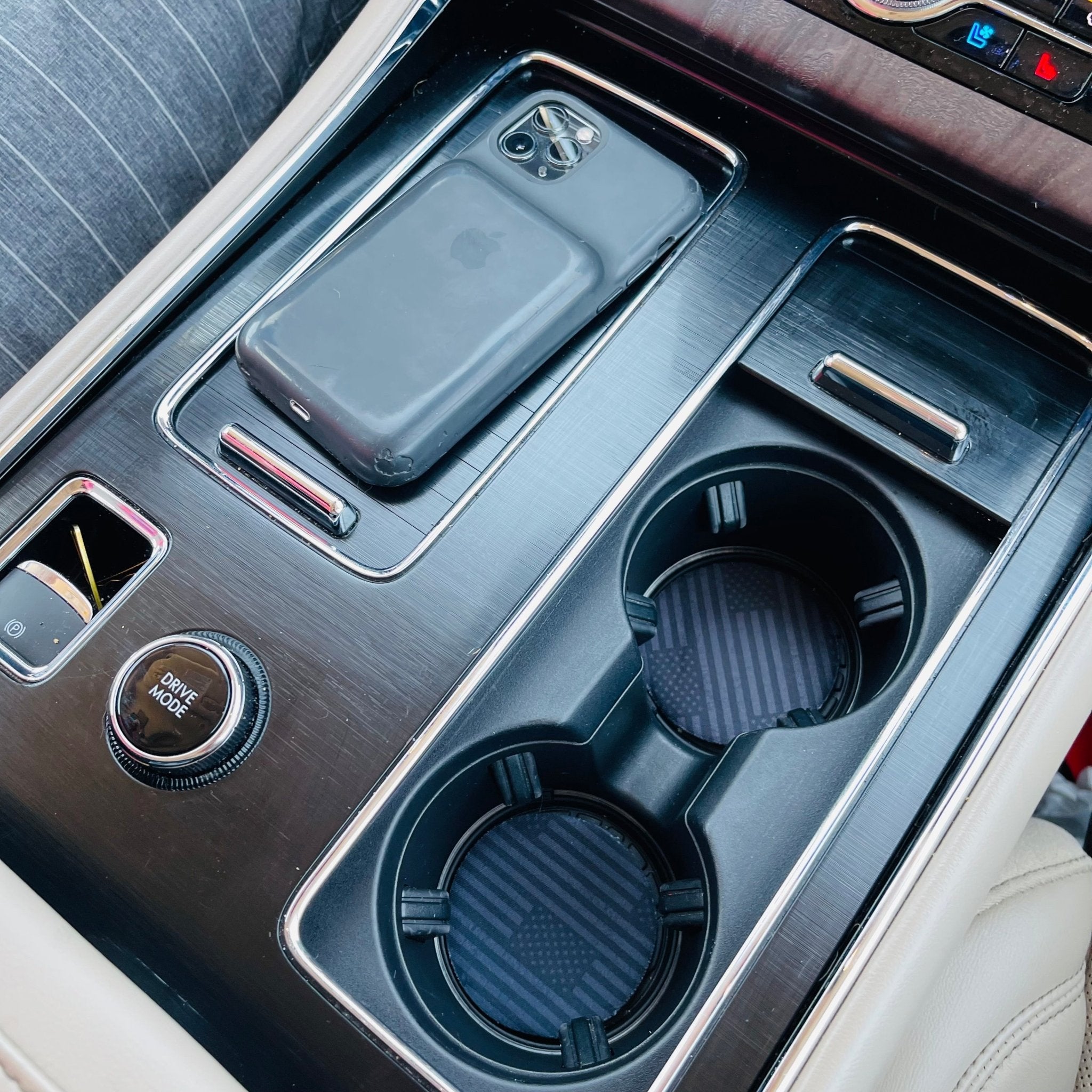 Blacked Out USA Flag Neoprene Car Coasters – Hailey Brook Designs