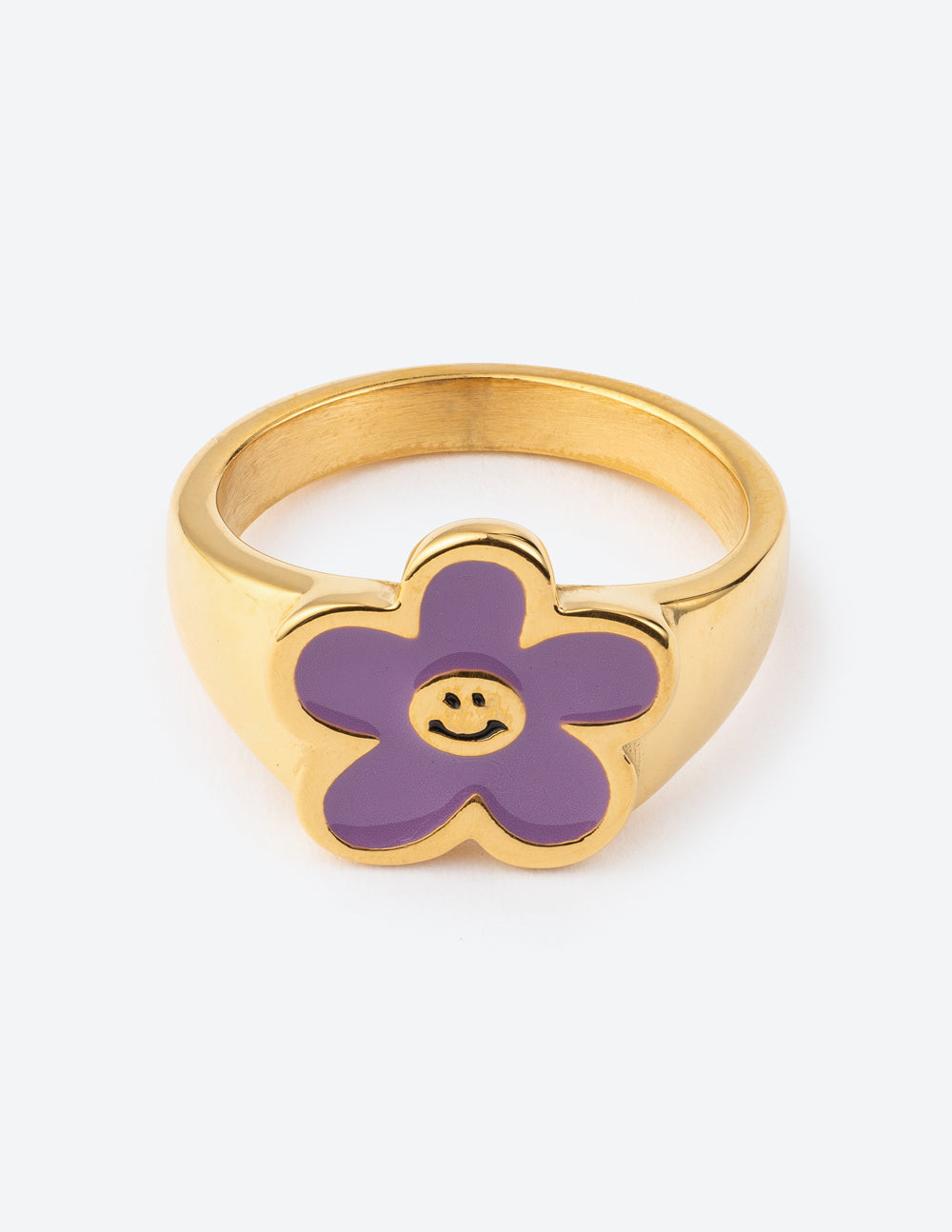 Lavender Smiley Flower Ring – Hailey Brook Designs