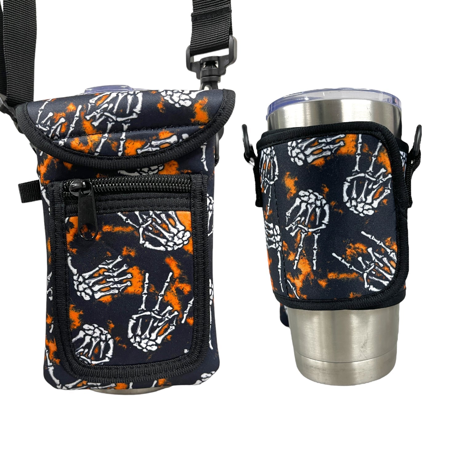 Skeleton Hands Wrap Around Drink Pocket – Hailey Brook Designs